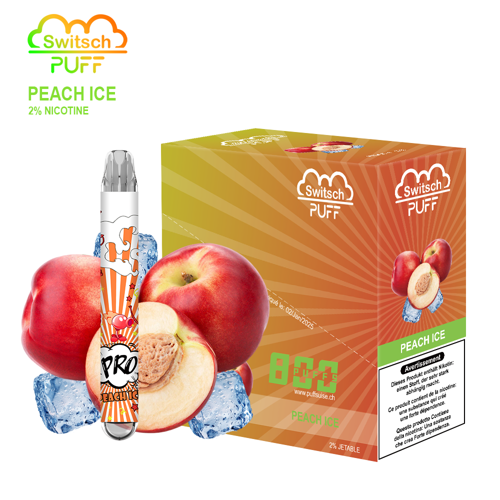 PEACH ICE - Switsch PUFF 2%