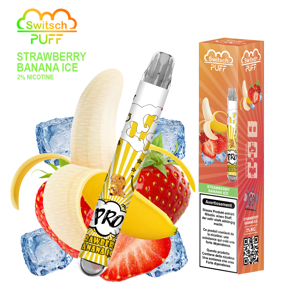 STRAWBERRY BANANA ICE - Switsch PUFF 2%