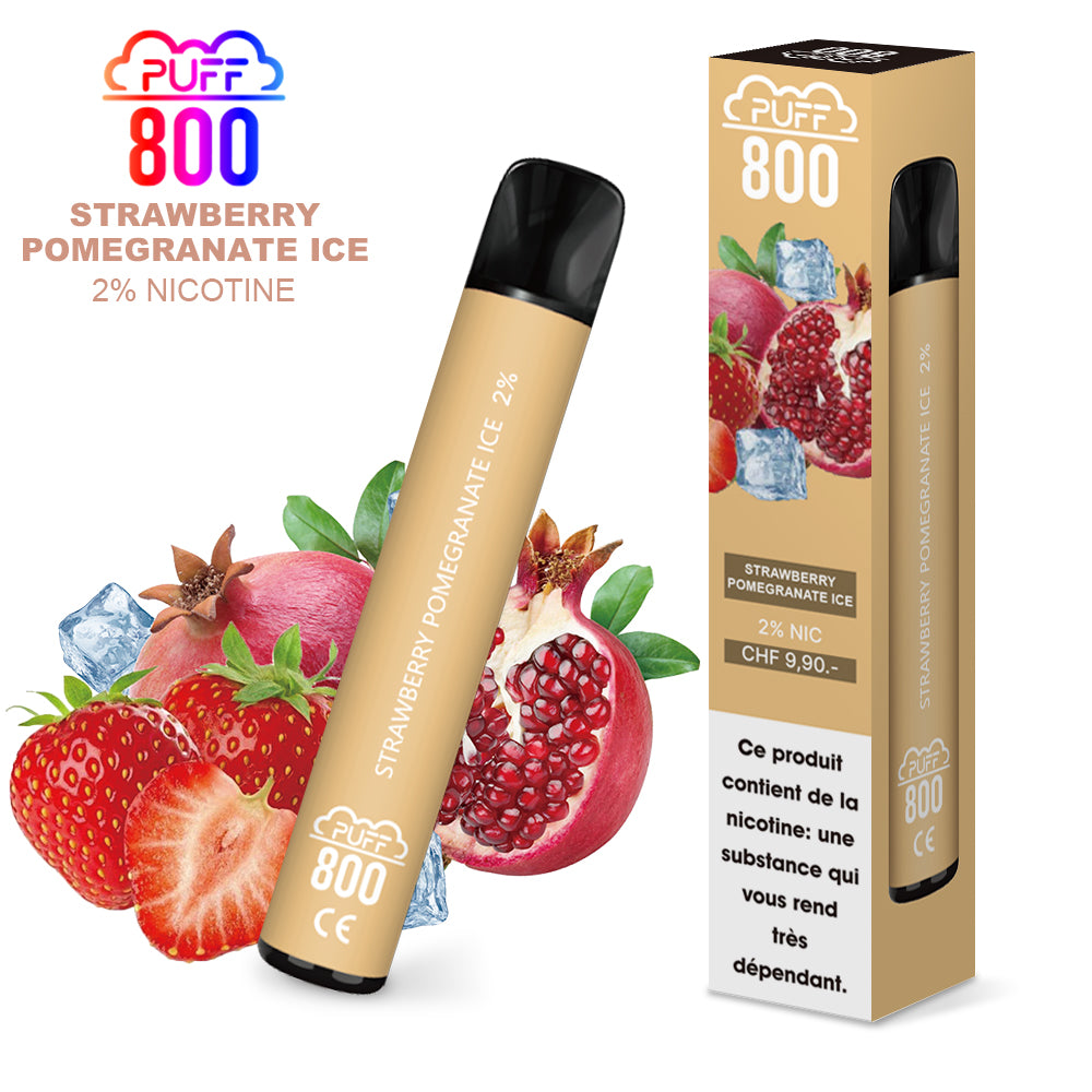 STRAWBERRY POMEGRANATE ICE - Puff 800 2% | puff 800 2%,puff8002% | CHF 5.90 |Puff Suisse SA